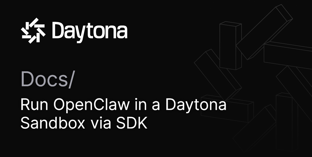 Run OpenClaw in a Daytona Sandbox via SDK | Daytona